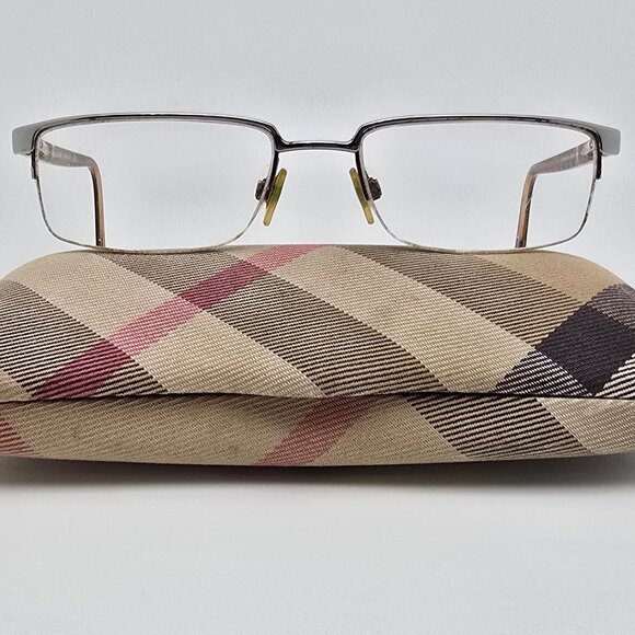 Burberry | Accessories | Burberry B06 1012 Silver Brown Semirimless ...